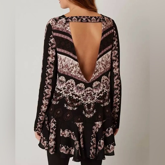 Free People | Dresses | Free People Smooth Talker Open Back Tunic ...